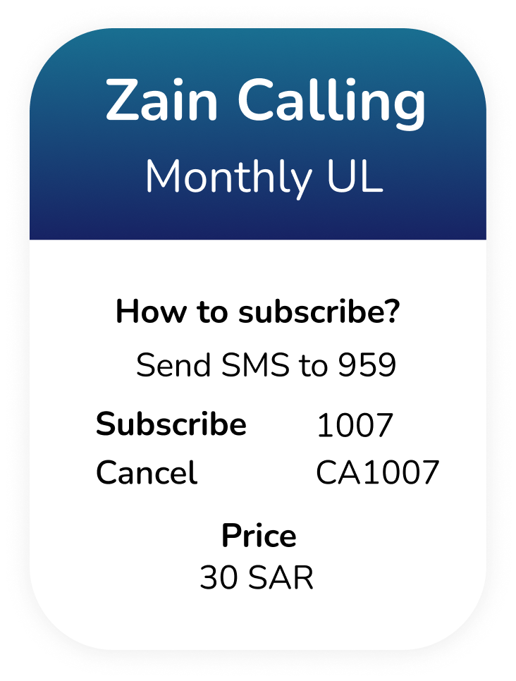 Prepaid Voice Bundles | Zain KSA